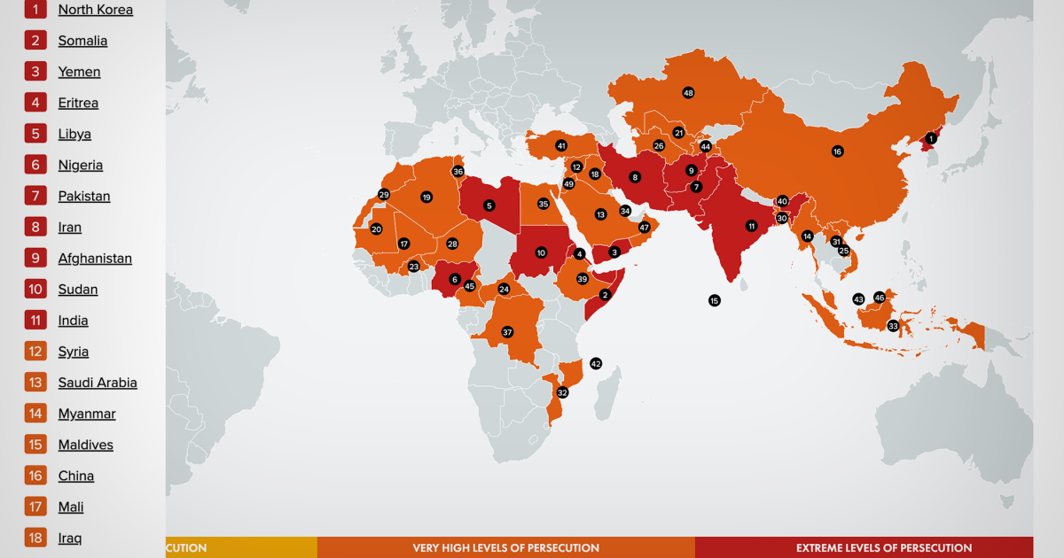 Christian Persecution Higher Than Ever as Open Doors’ World Watch List ...